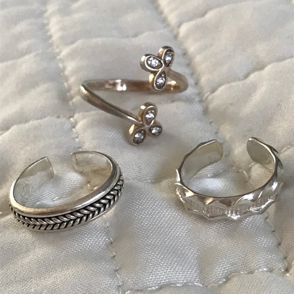 Jewelry | Trio Of Sterling Toe Rings | Poshmark